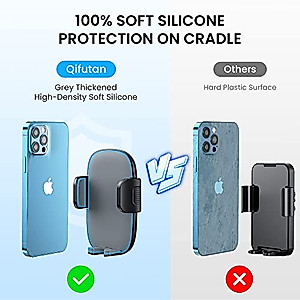 Qifutan Car Phone Holder Mount [Super Suction & Stable] Cell Phone Holder Car Universal Long Arm Phone Mount for Car Dashboard Windshield Car Mount for iPhone Fit for All Smartphones, iPhone, (Grey)