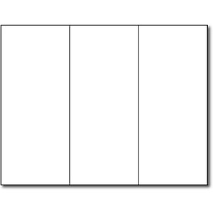 38lb Bond White Trifold Brochures - 200 Brochures - Desktop Publishing Supplies, Inc.™ Brand