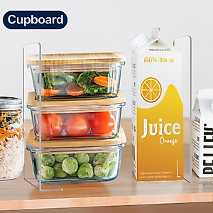 Uzpomel Acrylic Shelf Dividers for Closet Organization，Sweater Organizer for Closet - 6pack 8” Tall Clear Plastic Shelf Dividers for Closets Shelves Cabinets