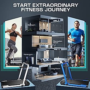 ANCHEER Treadmills,2 in 1 Folding Treadmill, Walking Pad Treadmill Under Desk for Home Office, Portable Treadmill with Remote Control, Quiet and Powerful, Installation-Free