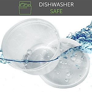 50pk 8oz Small Plastic Containers with Lids - Slime Containers with lids Freezer Containers Deli Containers with Lids - Food Containers Meal Prep Food Prep Containers Plastic Food Containers with Lids