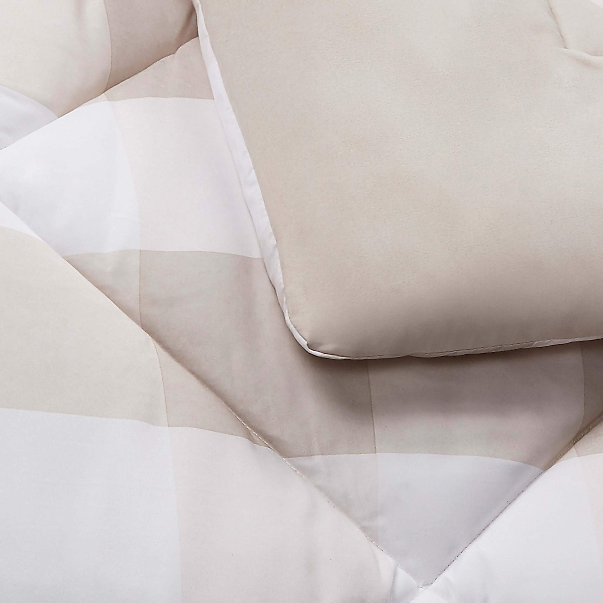 Truly Soft Everyday - King Duvet + Sham Set - Buffalo Plaid Collection - Khaki (DCS2093KHKG-00)