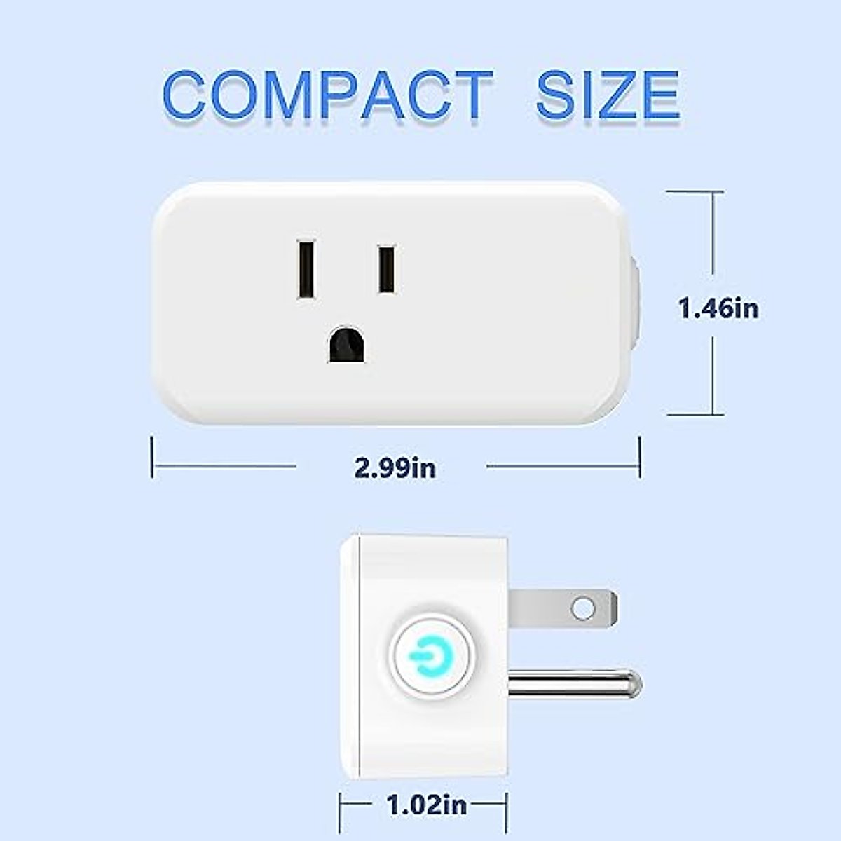 ExIoTy Smart Plug, Simple Setup with One Voice Command, Compatible with Alexa Only, Voice Control, Remote Control, Timer Function, Group Control, Bluetooth Mesh, Alexa Echo Required (1 Pack)