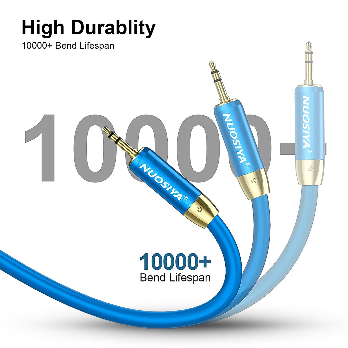 NUOSIYA XLR to 3.5mm Unbalanced Cable Adapter, 10FT 1/8 inch Stereo Microphone Cable Mini Jack Aux to XLR Female Audio Cord, 22AWG Pure Copper Wire Core for Cell Phone, Laptop, Speaker, Mixer