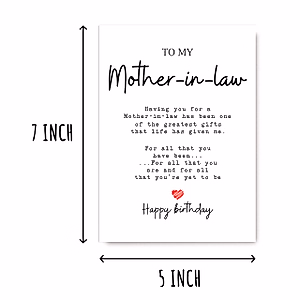 To My Mother-In-Law - Mother-In-Law Birthday Card - Mother-In-Law Is The Greatest Gifts In My Life - Birthday Card For Mother-In-Law - Gift For Mother-In-Law Card