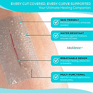 MedVance Soft Silicone Tape with Perforation for Easy Cut Size - 1" Width (1 Pack, 5 Yards)