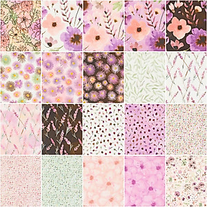 Moda Fabrics Blooming Lovely Layer Cake by Janet Clare 16970LC, 10 Inches