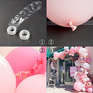 PartyWoo Balloon Arch Kit, 45 pcs Balloon Garland Kit, Balloon Arch Strip, Wall Hooks, Balloon Knotter, Balloon Decorating Strip, Balloon Garland Arch Kit, Balloon Arch Tape for Birthday Wedding