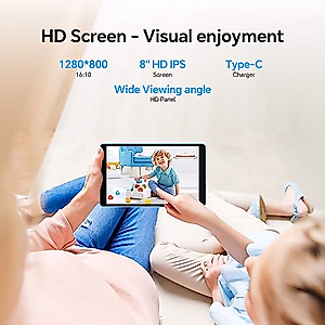 TECLAST Tablet 8 Inch P80T Android 12 Tablets, WiFi 6, 8GB+64GB (TF 1TB) 1.8GHz Quad-Core Processor, 1280 * 800 IPS, Dual-Band WiFi&Camera, Bluetooth5.0, Type-C, 4000mAh, Kids Tablet for Children