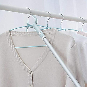 Reach Stick Long Pole with Hook 45" Telescoping Closet Pole Adjustable Reaching Pole Extendable Reach Pole Reaching Pole for Clothesline,Closet,Ceiling,Shelf