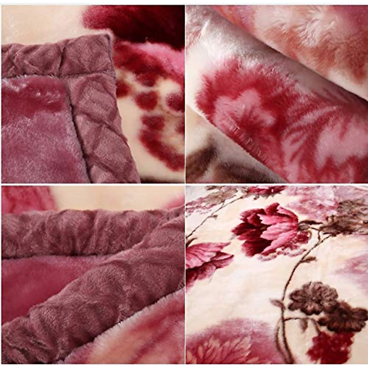 LGYKUMEG Mink Fleece Throw Blanket 59" × 79" - 2 Ply Reversible Silky Soft Plush Warm Blanket for Autumn Winter 4.4 Lb /2kg.