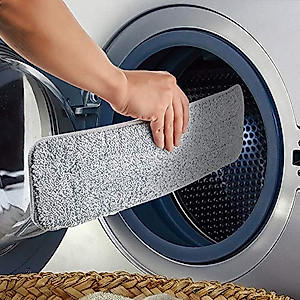 True & Tidy SPRAY-250A Multi-Surface Spray Mop with Refillable Water Bottle, Use Any Cleaning Solution Easy to Fill and Refill with Machine Washable Mop Pad (Mint)