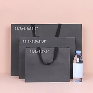 PAPERIST 6pcs 21.7x6.1x15.7 (4) Extra Large Size Gift Bags with Cotton Handles, Thick, Sturdy, Giant, Jumbo Paper Bags for Wedding, Birthday, Party