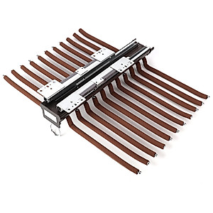 MYOYAY Pull Out Trousers Rack 22 Arms Steel Pull Out Pants Rack Pants Hanger Bar Clothes Organizers for Closet for Space Saving and Storage Maximum Load 33lbs Beige 23.4x18x5.7inch