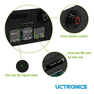 UCTRONICS Ultimate Rack for Raspberry Pi 4, 19" 1U Rackmount with All IO on One Side, OLED Display, Power Switch, and Cooling Fan