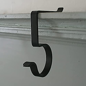 Generic Christmas Stocking Hanger for Mantle- Mantle Hooks for Hanging Stockings-Sturdy Made in USA Made in USA, Black