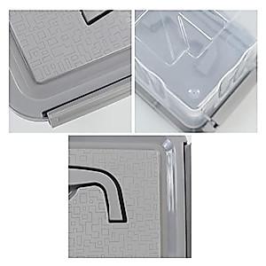 CadineUS 3 Liter Small Storage Boxes with Lids, Plastic Storage Bins Set of 6