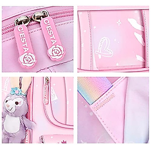 Nzahdwu Cute Kids Backpacks 18.1" Laptop Backpack Anti Theft Travel Backpack Kawaii Backpacks for Ages 6-12 Girls Lightweight Waterproof School Backpck (Pink)