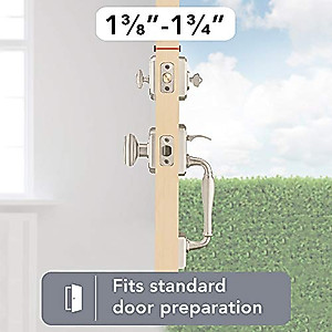 Baldwin Wesley, Front Entry Handleset with Interior Knob, Featuring SmartKey Deadbolt Re-Key Technology and Microban Protection, in Satin Nickel