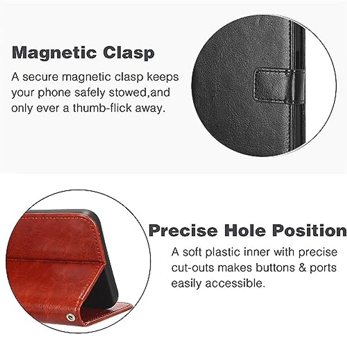 Leather Case for Oppo Reno2, Wallet Case for Oppo Reno2 Flip PU Leather Cover, Magnetic Buckle Protection Phone Cover for Oppo Reno2 Case Red