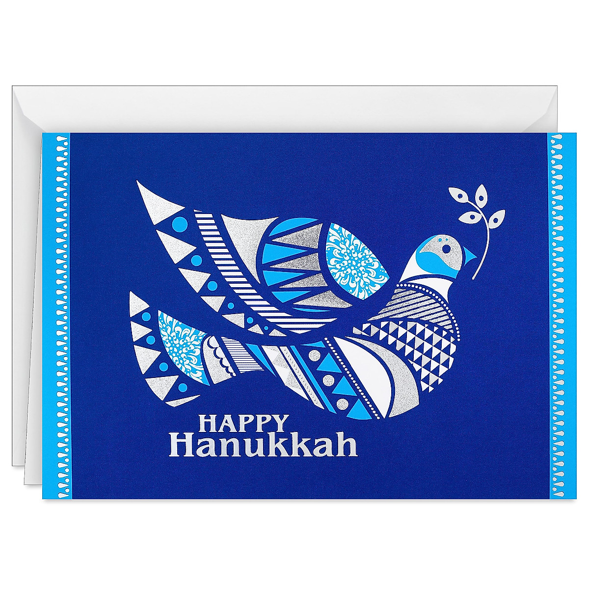 Hallmark Tree of Life Hanukkah Boxed Cards (40 Cards and Envelopes) Blue and Silver Dove