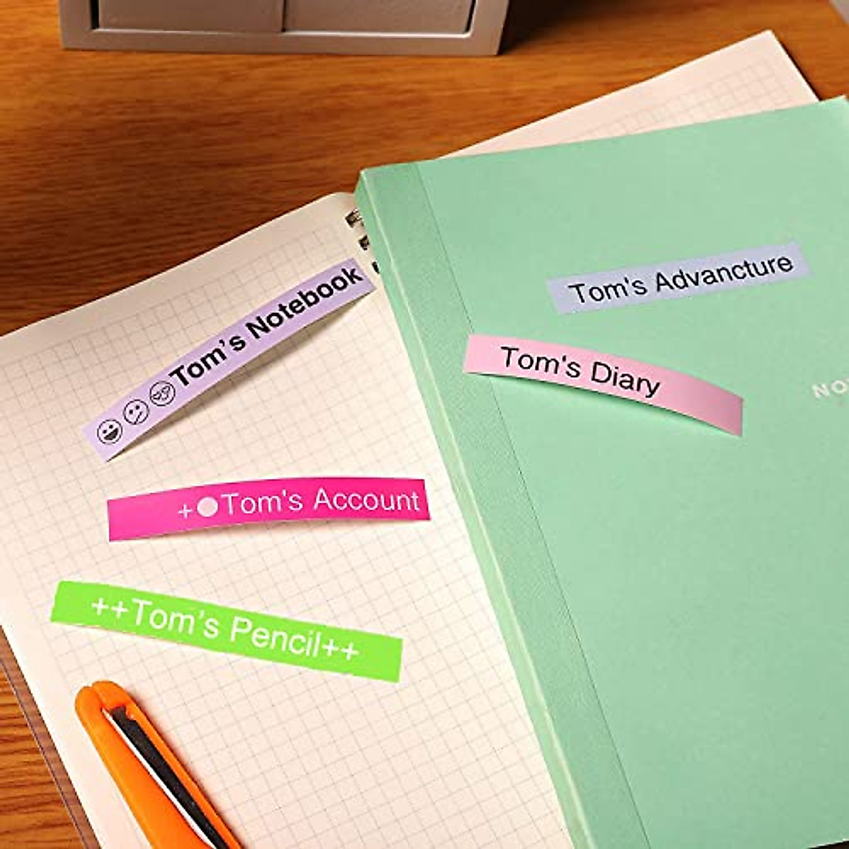 Replacement for Brother P-Touch Label Maker Tape TZe 12mm 0.47 Inch Laminated TZ Colored Tape Compatible with Brother P Touch Label Maker PT-D210 PT-H110 PT-1880 PT-D400, 1/2" x 26.2', 5 Pack