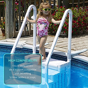 Replacement 160-0001PG Deck Support for Above Ground Swimming Pool BiltMor Step - 2 Pack White