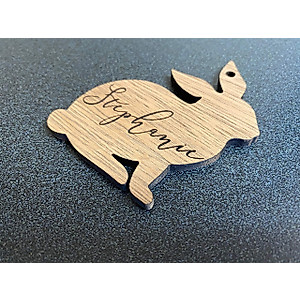 Personalized Easter Bunny Rabbit Basket Tag or Place Setting