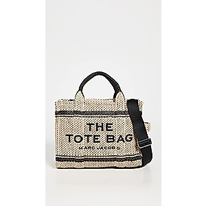 Marc Jacobs Women's The Straw Jacquard Tote Bag, Natural, Tan, Graphic, One Size