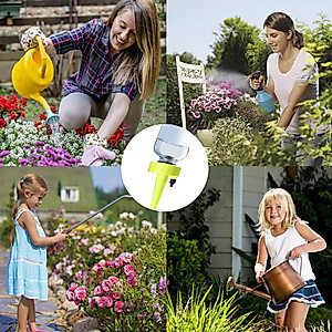 DFYOUHOME® Automatic Plant Self Watering Devices Spikes Irrigation Drippers with Slow Release Control Valve Switch for Vacation to Care Your Home Plants, Flower beds, Vegetable Gardens, Lawn (12PCS)