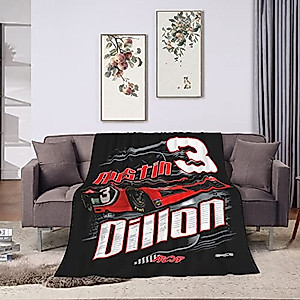 Austin Dillon 3 All Season Fleece Blanket Throw Ultra Soft Flannel Blanket Digital Printed Premium Fluffy Microfiber Fleece