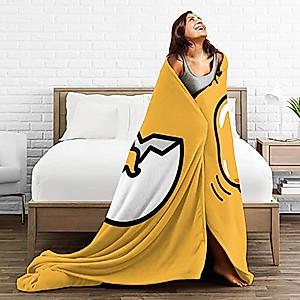 Gudetama The Lazy Egg Soft Throw Blankets for Couch Cozy Lightweight Decorative Blankets for Bed Living Room Travel