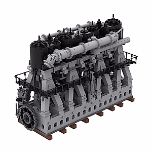 FILONA MOC-157380 Titanic Reciprocating Triple Expansion Steam Engine Building Blocks, Large Steam Engine Building Set with Power Function, DIY STEM Toy (6584 Pieces)