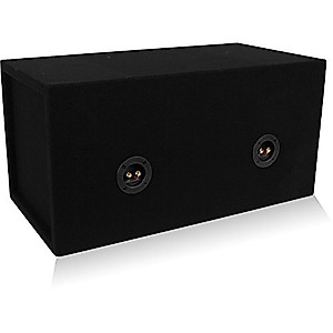 BELVA Dual 10-inch Car Subwoofer Box Sealed 3/4-inch MDF Prelined Polyfil