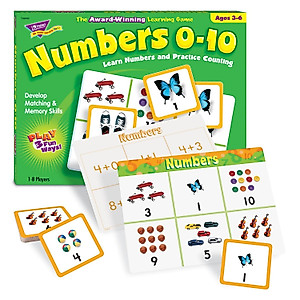 TREND ENTERPRISES: Match Me Game–Numbers 0-10, Learn Numbers and Practice Counting with Photos, Develop Matching and Memory Skills, Play 3 Fun Ways, Ages 3 and Up