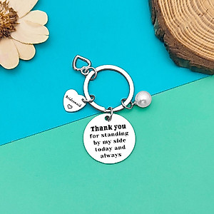 10Pcs Bridesmaid Gifts Keychain Include 8 Bridesmaid Keychain 1 Maid of Honor 1 Matron of Honor Keychain Wedding Gifts for Maid of Honor Bride Tribe Thank You Bridal Party Bachelorette Party Favor