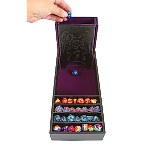 Forged Dice Co. Citadel Dice Tray and Dice Tower - DnD Dice Tray, Dice Box Storage for Dice and Removable Dice Tower - 3 in 1 Dice Rolling Tray, Storage and Tower - Perfect for RPG and Tabletop Gaming