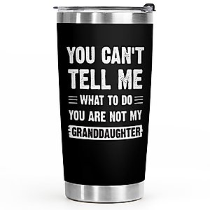 Leebbsin Gifts for Grandpa, Funny 20oz Tumbler with Lid, Grandpa Gift from Granddaughter, Grandson, Best Grandfather Birthday Gift for Grandfather, New Grandfather