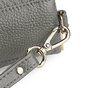 YALUXE Womens Wristlet Genuine Leather Quilted Zipper Large Clutch Wallet