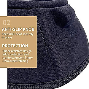 sampson Bell Boots,Bell Boots for Horse That Prevent Injury from Overreach,Durable and Lightweight, Professional Horse Boots