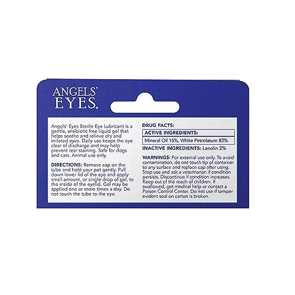 ANGELS' EYES Multi-Purpose Sterile Eye Lubricant | Soothes Dry Irritated Eyes | Safe for Dogs and Cats | Moisturize and Relieves Dry, Itchy Eyes | Tears and Discharge | 3.5g