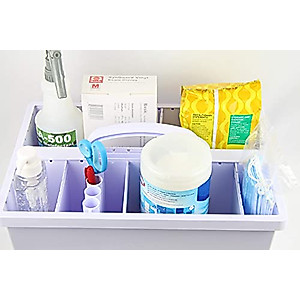 KOOTOO CUSTOMIZABLE ORGANIZER CONTAINER, with UNIQUE DIVIDERS that can be arranged to fit the space you need to store everyday items upright. SCHOOL SUPPLIES, PET SUPPLIES, CRAFTS or CLEANING AND MORE