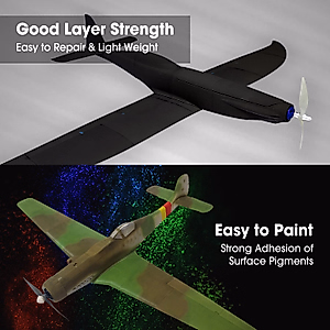 eSUN PLA LW PLA 3D Printer Filament, 1.75mm 1KG Spool Lightweight Strong Paint Adhesion Foaming PLA Filament for 3D Printers 3D Printed Airplane, Black