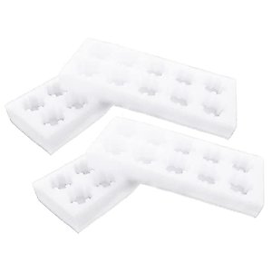 Mobestech 2 Sets 10 Egg Trays Egg Cases Kitchen Egg Holder Refrigerator Egg Storage Organizer Egg Placing Holder Fridge Eggs Holder Containers with Lids Customized Storage Rack Foam White
