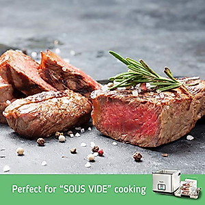 Nutri-Lock Vacuum Sealer Bags. 11x50 and 8x50 Rolls with 100x Quart 8x12 Inch Pre-sealed Bags. Commercial Grade Food Saver Bags. Works with FoodSaver.