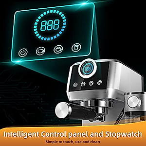 MAttinata Cappuccino Machine and Espresso Machine, 20 Bar Stainless Steel Latte Maker and Espresso Machine for Home with Automatic Milk Frothing System
