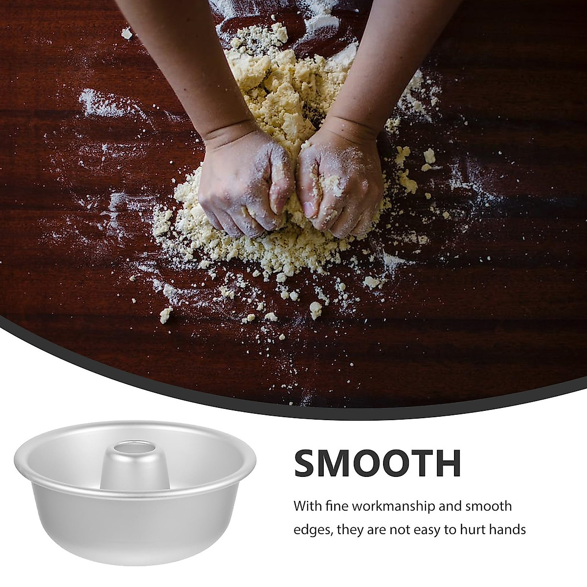 ifundom Cake Pan Nonstick Bakeware Food Cake Pan Home Baking Cake Pans Round Cake Pans Aluminum Alloy Cake Pan Set for Home Party