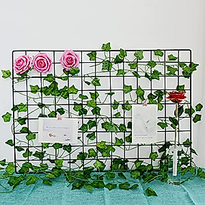 Mandy's 12pcs Fake Vines Artificial Ivy Leaves, Silk Ivy Garland Hanging Plants for Home Kitchen Wedding Wall Decor