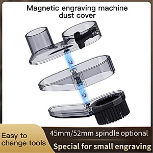 CNC ABS Dust Shoe for CNC Machines, 52mm Diameter Motor, fits Most 300W-500W Spindle Motors, Engraving Machine Accessories for CNC Engraver Milling Mahcine