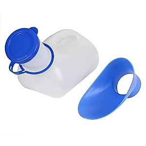Unisex Potty Urinal for Car, Portable Urinal for Men and Women, Bedpans Pee Bottle with a Lid and Funnel, Mobile Toilet Urinal for Car, Old Man, Child and Patient for Hospital Camping Outdoor Travel